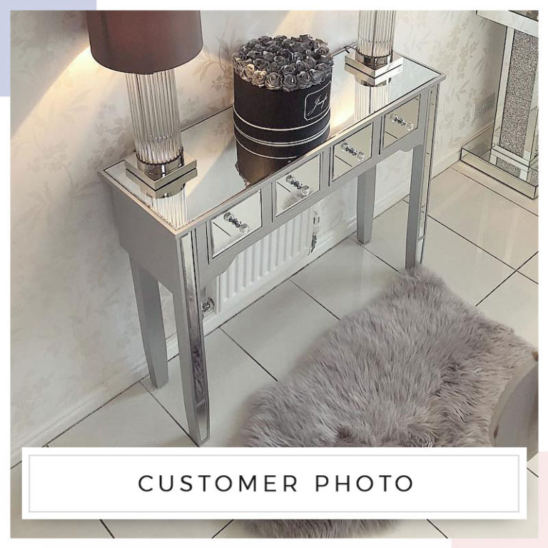 Georgia Mirrored 4 Drawer Console Table | Picture Perfect Home