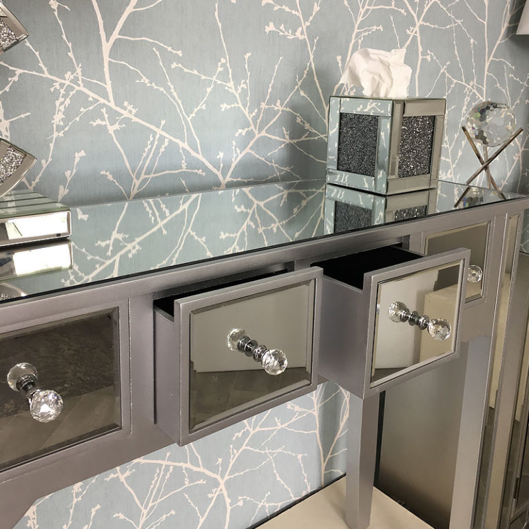 Georgia Mirrored 4 Drawer Console Table | Picture Perfect Home