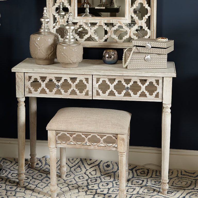 Hampton Mirrored 2 Drawer Dressing Table | Picture Perfect Home