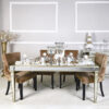 Athens Gold Mirrored Dining Table | Picture Perfect Home