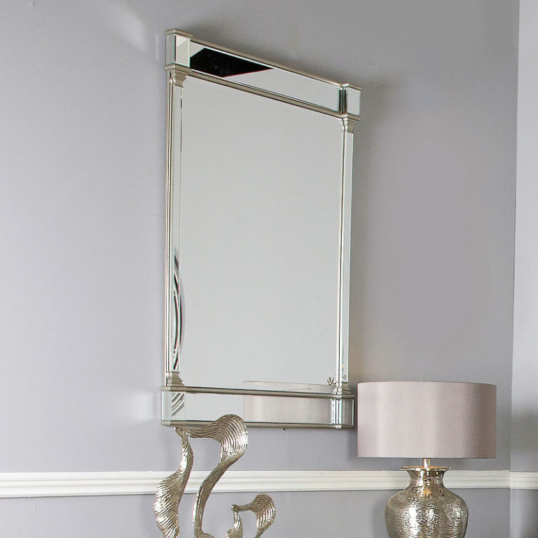 Athens Antique Silver Rectangular Wall Mirror | Picture Perfect Home
