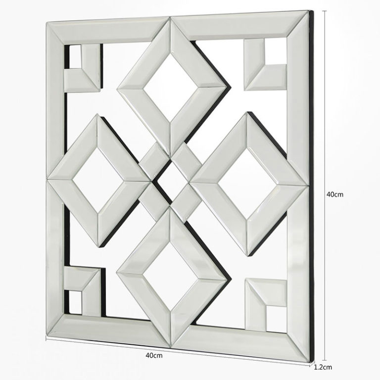 Small Diamond Geometric Mirror Wall Art 40cm | Picture Perfect Home