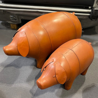 Genuine Handmade Leather Pig Character Animal Stool Footstool Seat ...