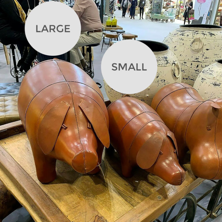 Genuine Handmade Leather Pig Character Animal Stool Footstool Seat ...