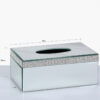 Diamond Glitz Mirrored Cube Tissue Box Holder | Picture Perfect Home