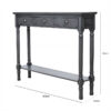 Arabella Grey Wood Medium 3 Drawer Console Table Hallway Table ...