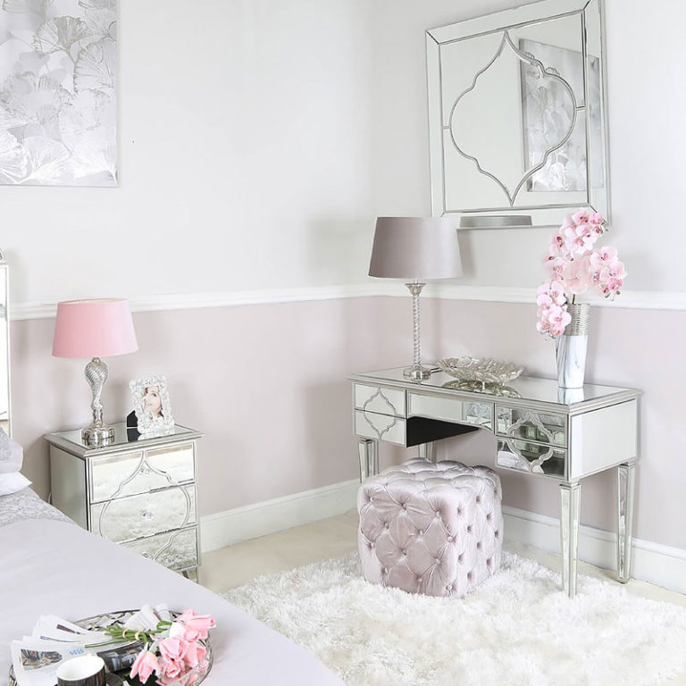 Sahara Marrakech Moroccan Silver Mirrored Dressing Console Table ...