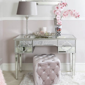 Sahara Marrakech Moroccan Silver Mirrored Dressing Console Table ...