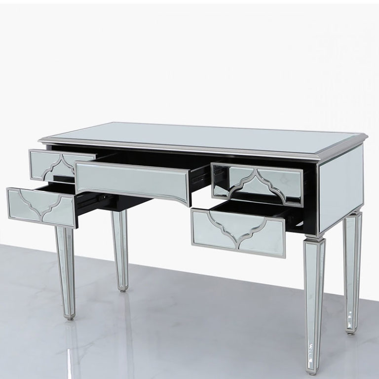 Sahara Marrakech Moroccan Silver Mirrored Dressing Console Table ...