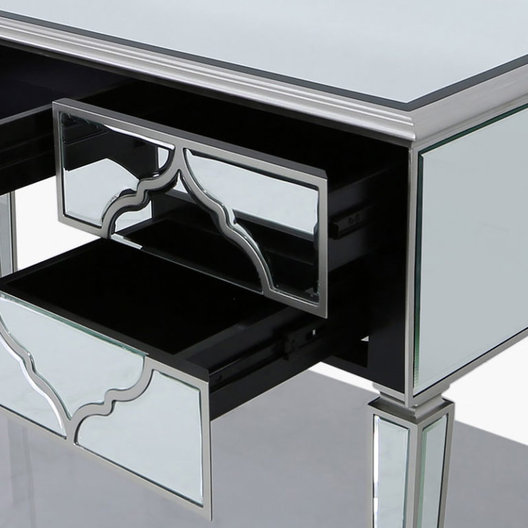 Sahara Marrakech Moroccan Silver Mirrored Dressing Console Table ...
