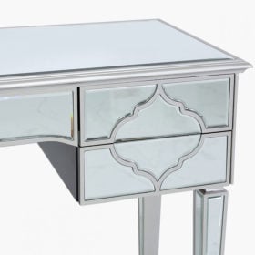 Sahara Marrakech Moroccan Silver Mirrored Dressing Console Table ...
