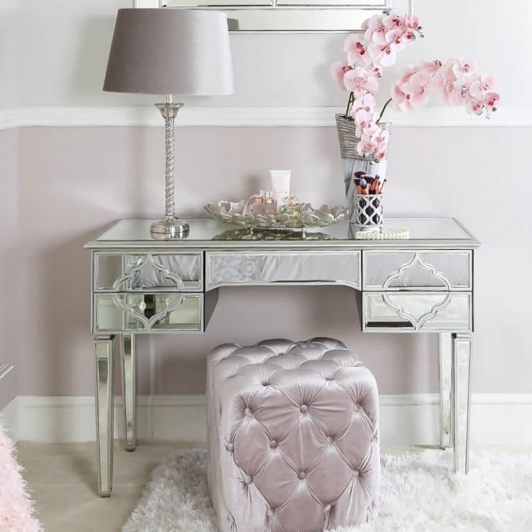 Sahara Marrakech Moroccan Silver Mirrored Dressing Console Table ...