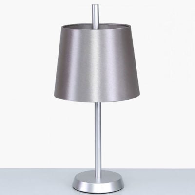 Silver Metal Table Lamp With Silver Shade 52cm | Picture Perfect Home