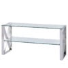 Plaza Gold And Clear Glass Entertainment Unit Media Unit TV Stand ...