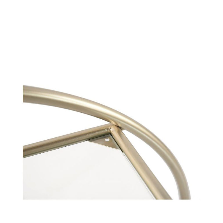 Lennox Gold and Clear Glass 3 Tier Round Drinks Trolley Display Unit ...