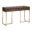 Acacia Wood And Brass Console Table With Engraved Herringbone Pattern ...