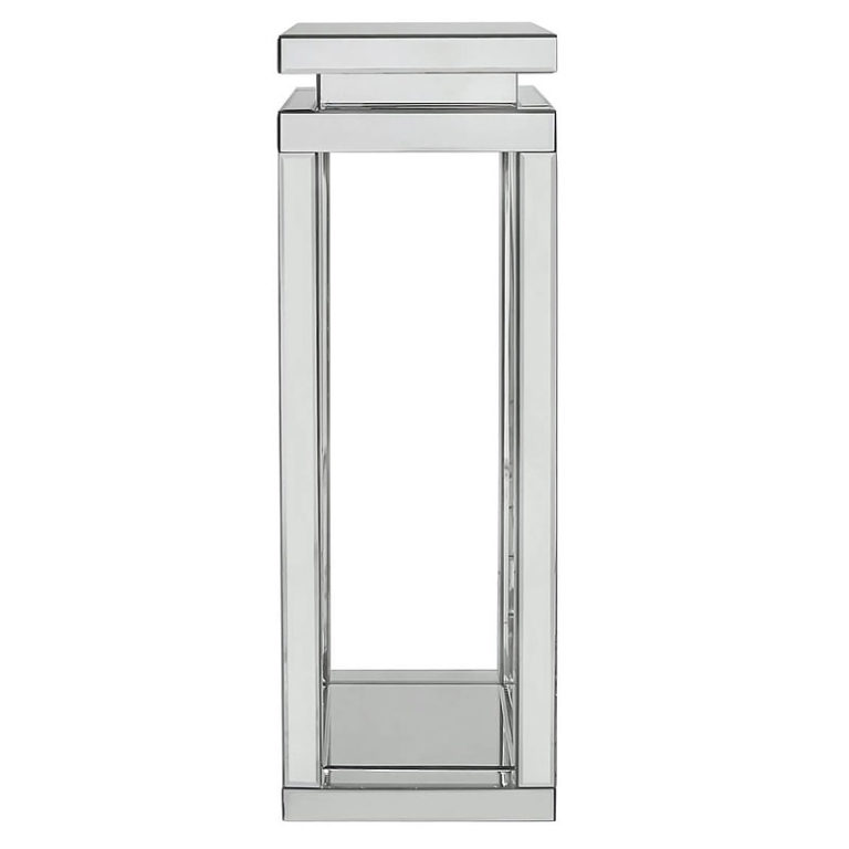 Medium Classic Mirror Mirrored Column Pillar Display End Side Table ...