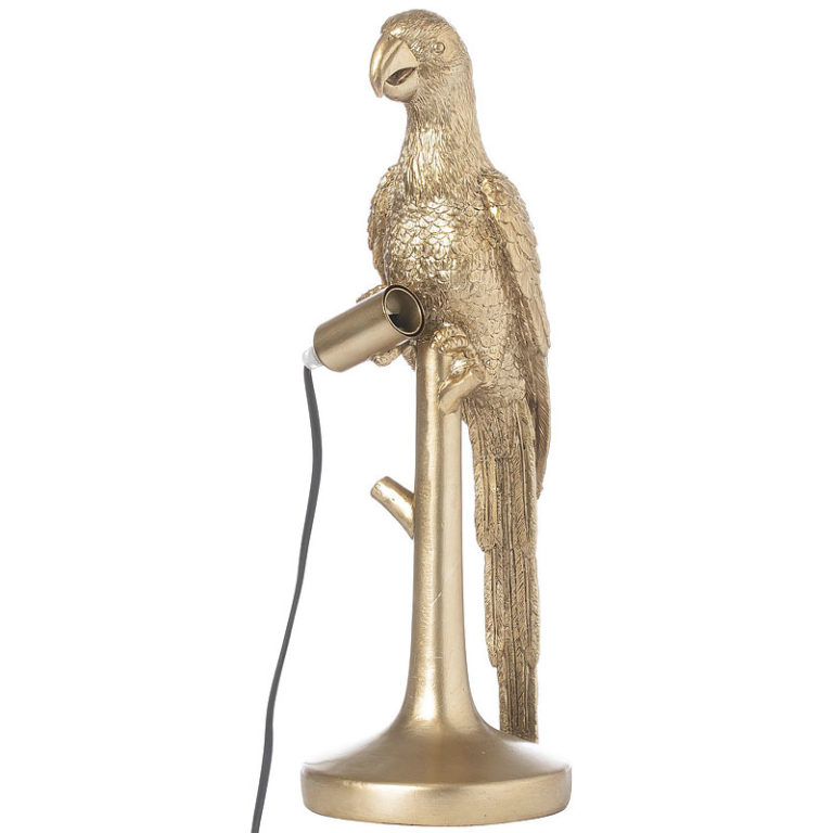 Antique Gold Parrot Quirky Statement Table Lamp | Picture Perfect Home
