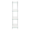Chrome and Clear Glass 4 Tier Display Unit Shelving Unit 126cm ...