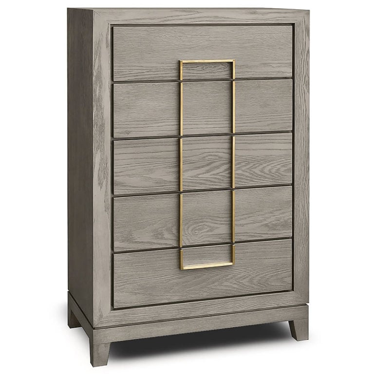Hugo Textured Grey Taupe Oak 2 Drawer Console Table With Gold Handles ...