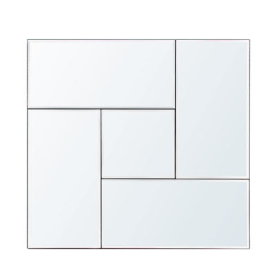 Abstract Silver Square Mirrored Wall Art Mirror | Picture Perfect Home
