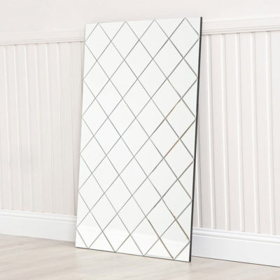 Square Panelled Horizontal Wall Mirror | Picture Perfect Home