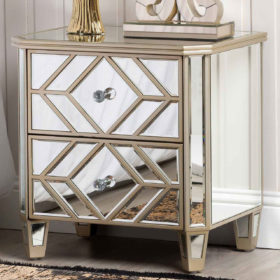 Venetia Mirrored Champagne Gold Coffee Table Lounge Table | Picture Perfect Home