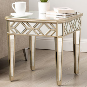 Venetia Mirrored Champagne Gold 7 Drawer Dressing Table Vanity Table | Picture Perfect Home