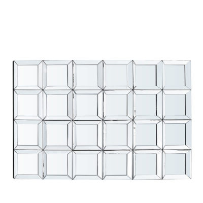 Square Panelled Horizontal Wall Mirror | Picture Perfect Home