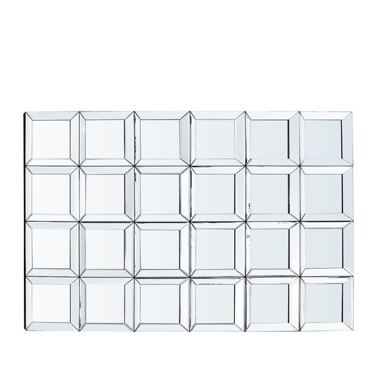 Square Panelled Horizontal Wall Mirror | Picture Perfect Home