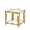 Colton Gold Metal And Glass End Side Display Table | Picture Perfect Home