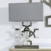 Fifi Silver Mirrored Table Lamp With A Grey Velvet Shade | Picture ...