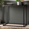Hermione Black Wood And Black Metal Console Table Hallway Table ...