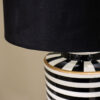 Tall Black And White Striped Humbug Ceramic Table Lamp With Black Shade ...