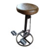 Industrial Retro Vintage Brown Leather Bicycle Pedals Bar Stool ...