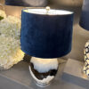 Large Royal Blue And White Hand Dipped Ceramic Occasional Table Lamp ...