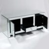 Classic Mirror Silver Mirrored Glass TV Stand Media Unit 120cm ...