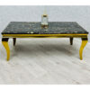 Luxury Black Marble Dining Table With Gold Legs 180cm | Picture Perfect ...