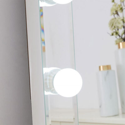 Broadway Hollywood Floor Mirror With 20 Light Bulbs 170cm | Picture ...
