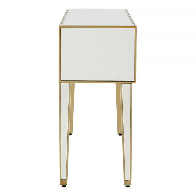 Venice Antique Gold Mirrored Glass Console Table Dressing Table ...