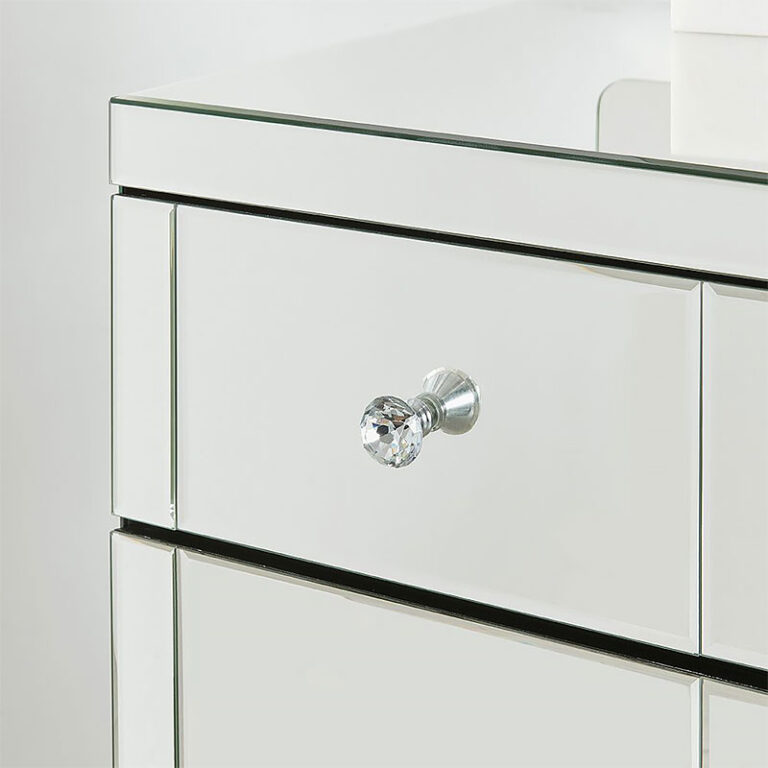 Verona 7 Drawer Mirrored Glass Dressing Table Vanity Table | Picture ...