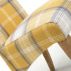 Set Of 2 Windsor High Scroll Back Yellow Tartan Check Dining Chairs ...