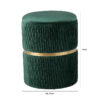 Green Patterned Velvet And Gold Metal Storage Stool Footstool | Picture ...