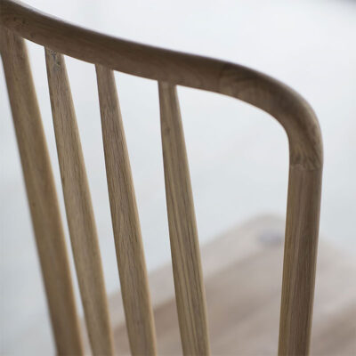 Set Of 2 Scandi Nordic Design Solid Oak Spindle Back Dining Chairs ...