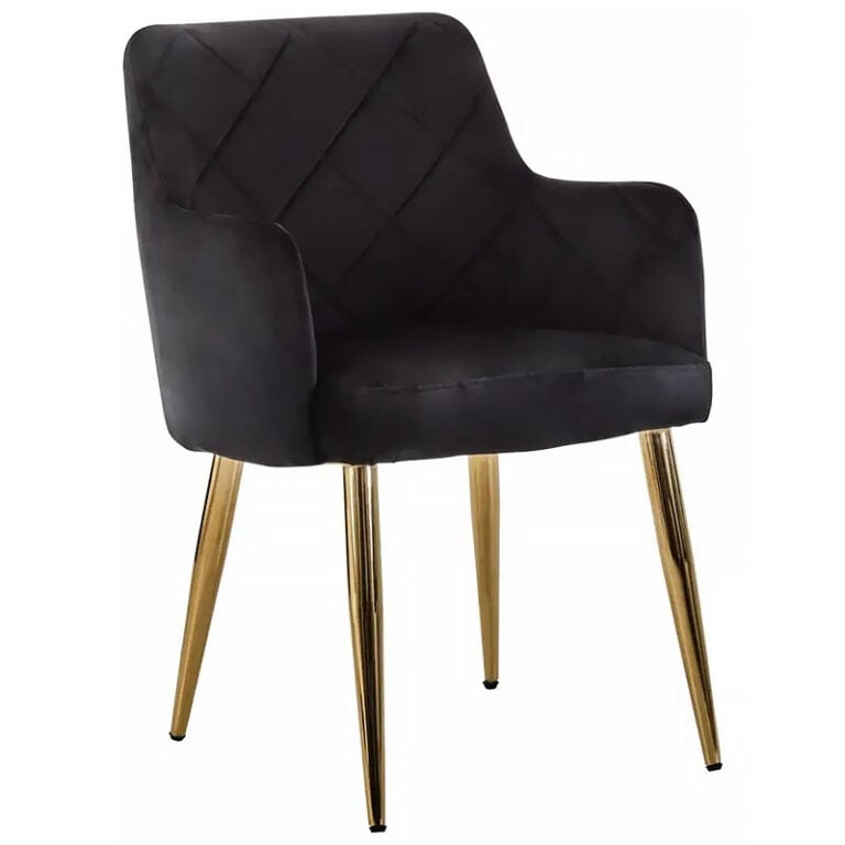 Set Of 2 Manhattan Light Blue Velvet Tub Dining Chairs With Gold Legs ...