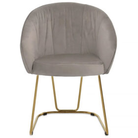 Montserrat Mink Velvet Tub Dining Chair With Gold Legs | Picture ...