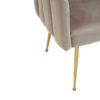 Shelley Mink Velvet Scalloped Shell Dining Chair With Gold Legs ...