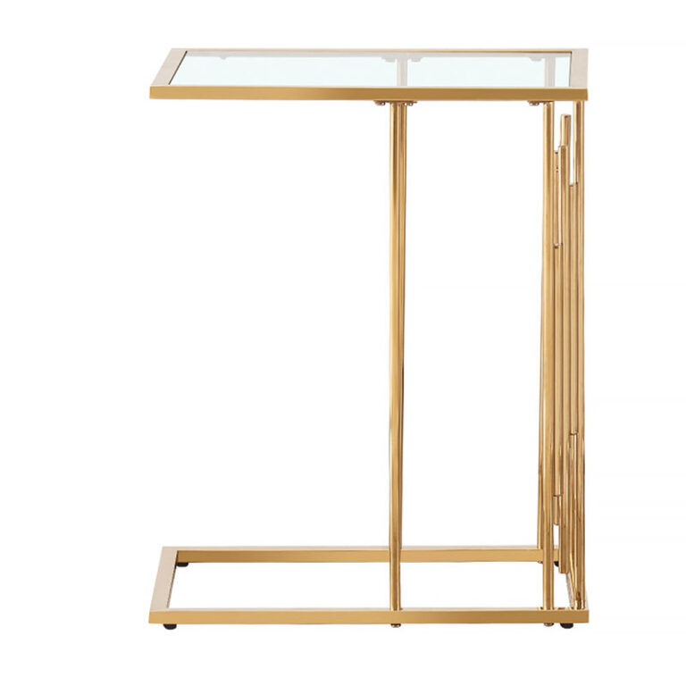 Colton Gold Metal And Glass Sofa Table Laptop Table Side Table ...