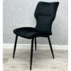 Set Of 2 Gigi Mink Velvet Armless Curved Back Dining Chairs | Picture ...