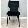 Set Of 2 Gigi Black Velvet Armless Curved Back Dining Chairs | Picture ...